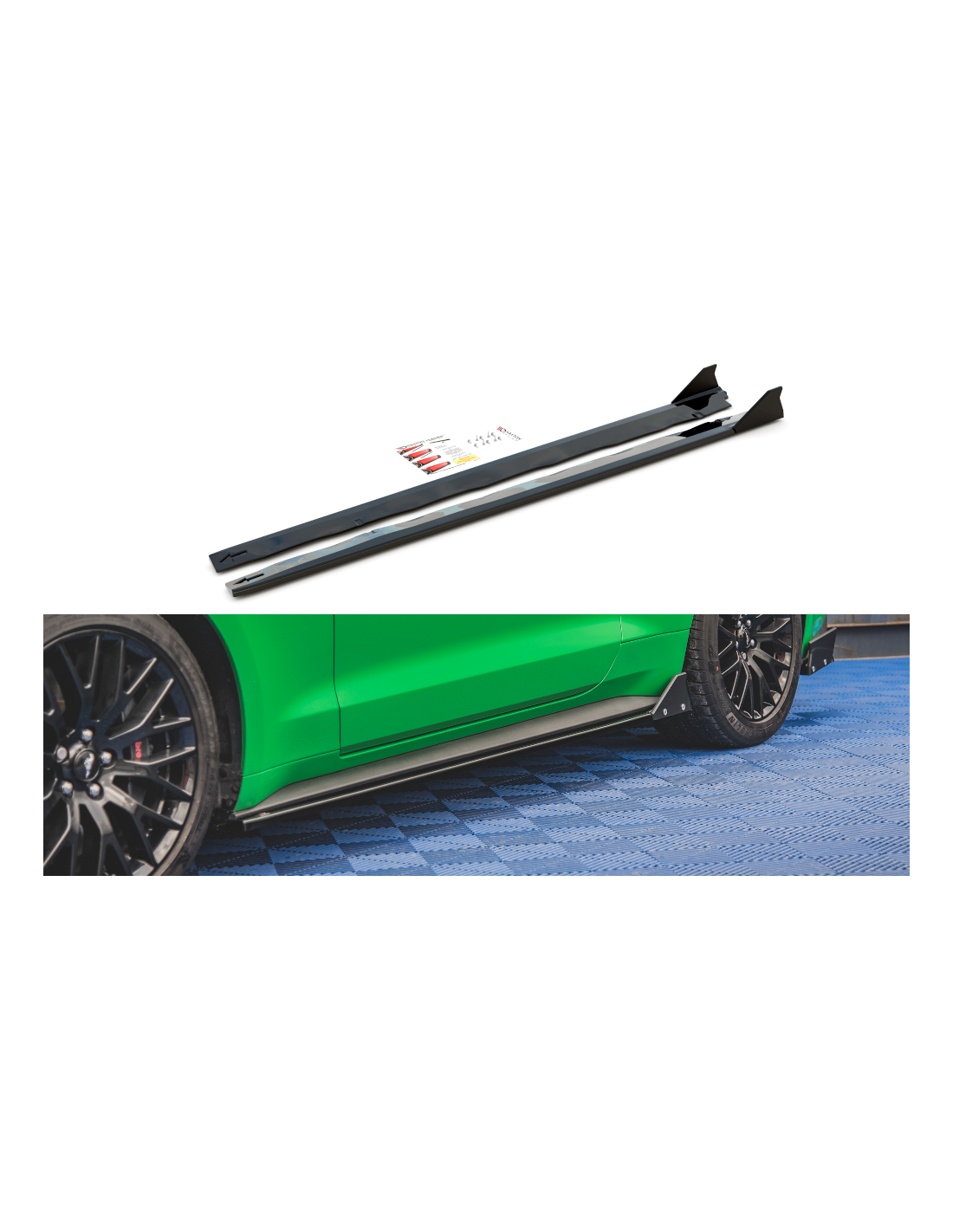 Faldones laterales Ford Mustang GT Mk6 (Facelift)(Con flaps)