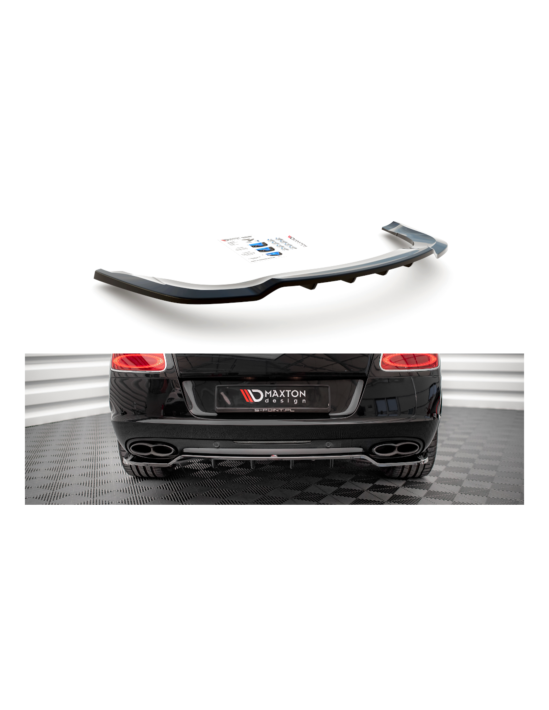 Lip trasero Bentley Continental GT V8 S (Con barras verticales)