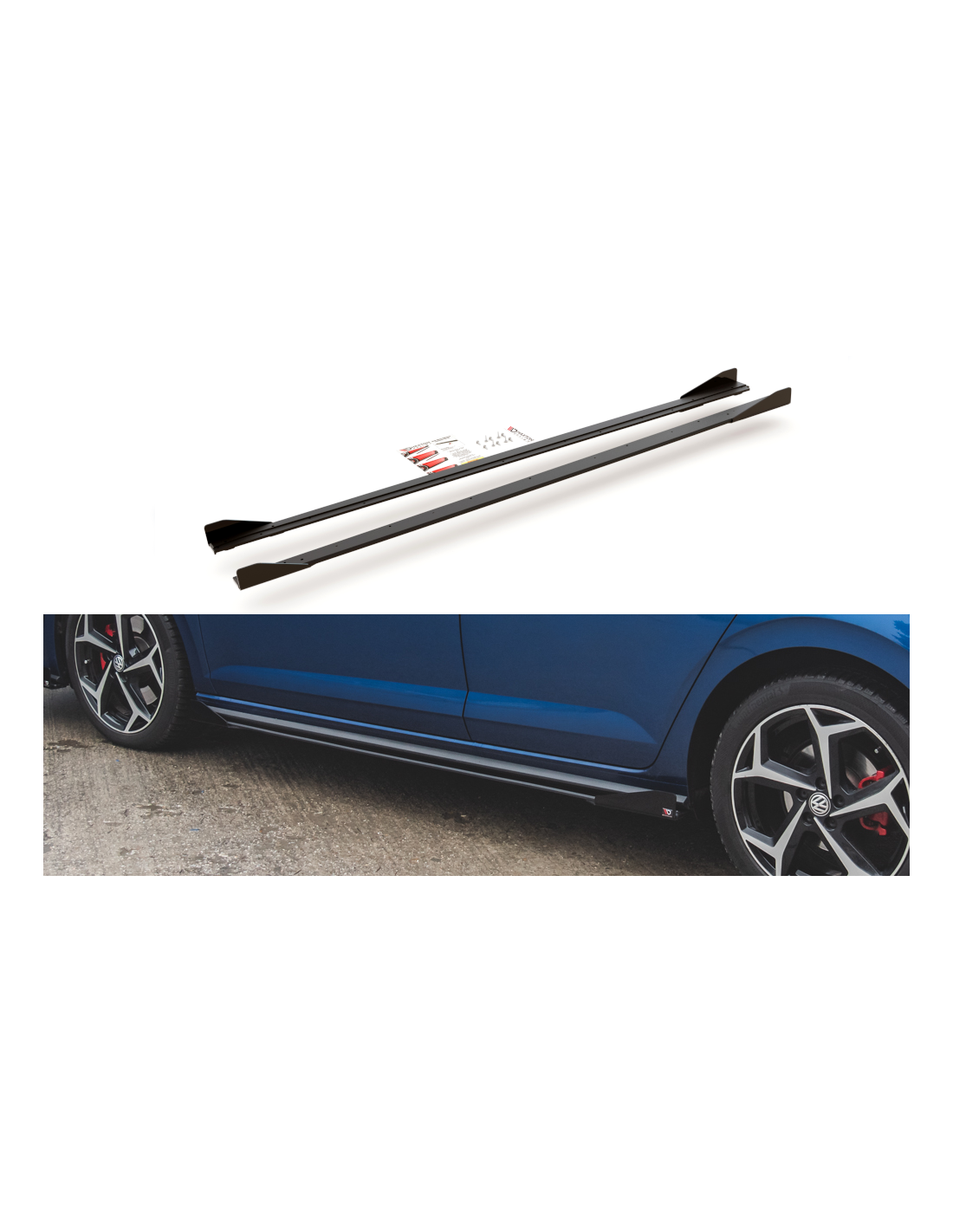 Faldones laterales Racing Durability Volkswagen Polo GTI AW (Con flaps)